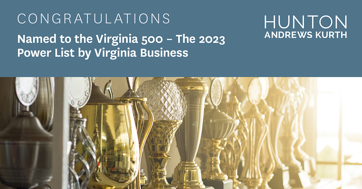Virginia Business Names Four Hunton Andrews Kurth Attorneys to the ...