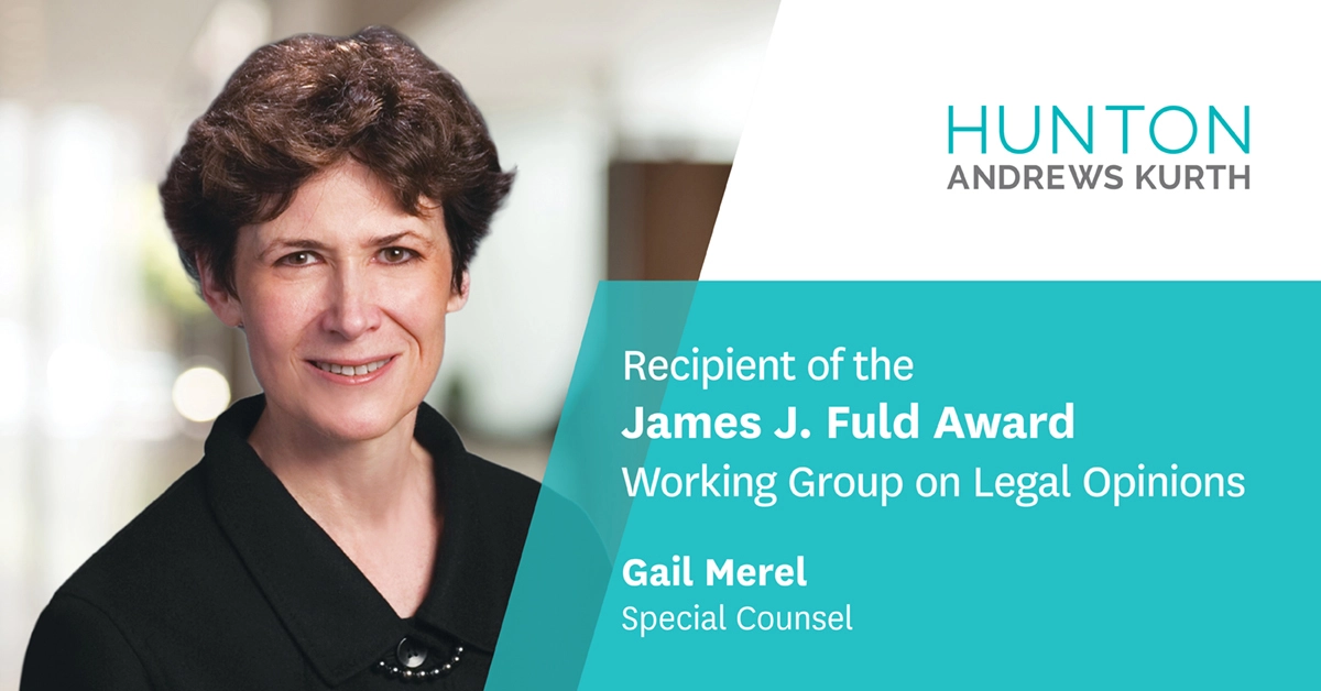 Hunton Andrews Kurth’s Gail Merel Receives Working Group on Legal ...