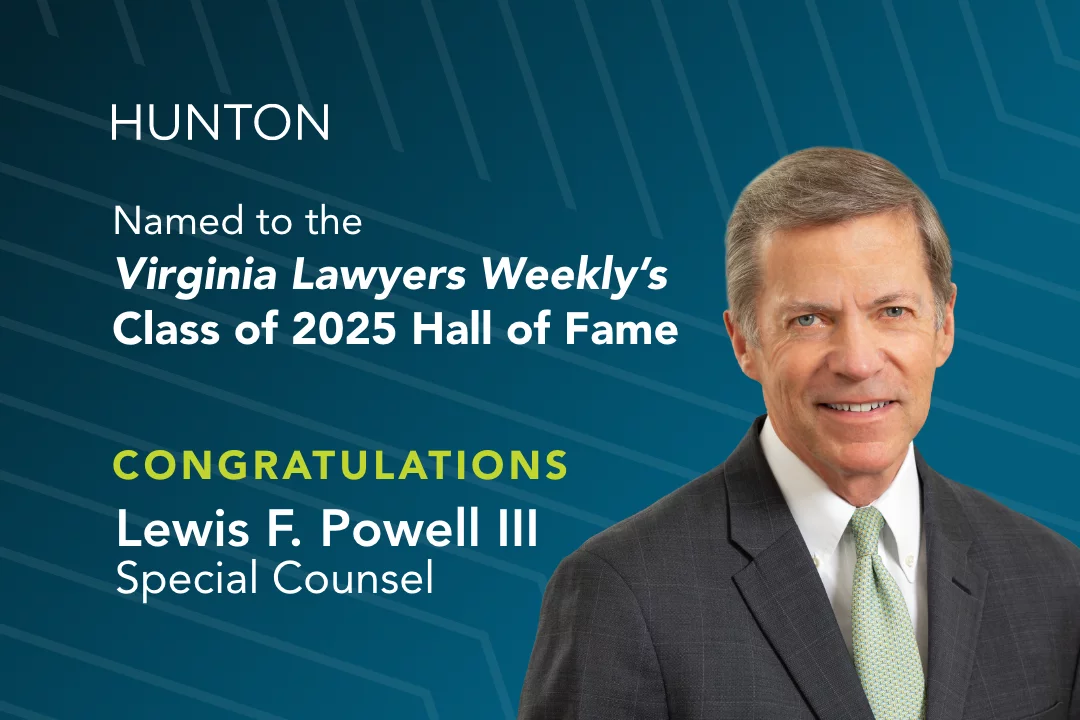 Virginia Lawyers Weekly Names Lewis Powell to Class of 2025 Hall of Fame