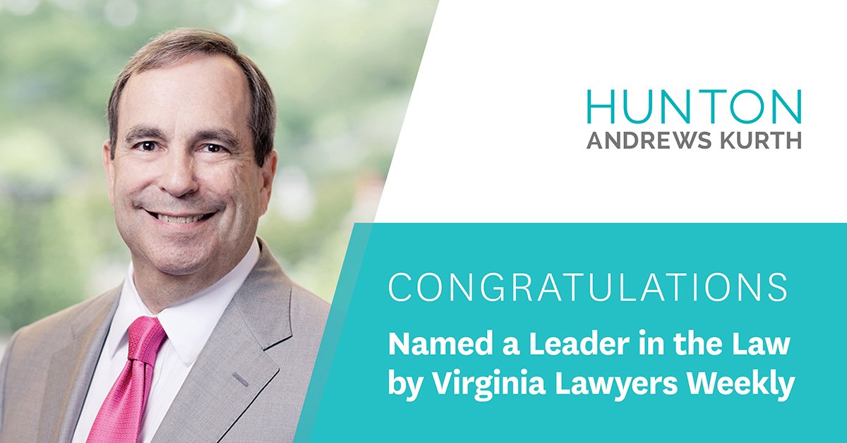 Virginia Lawyers Weekly Names Partner Bob Rolfe a Leader in the Law